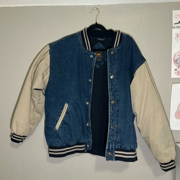 Route 66 | Jackets & Coats | Vintage Route 66 Varsity Jean Jacket ...